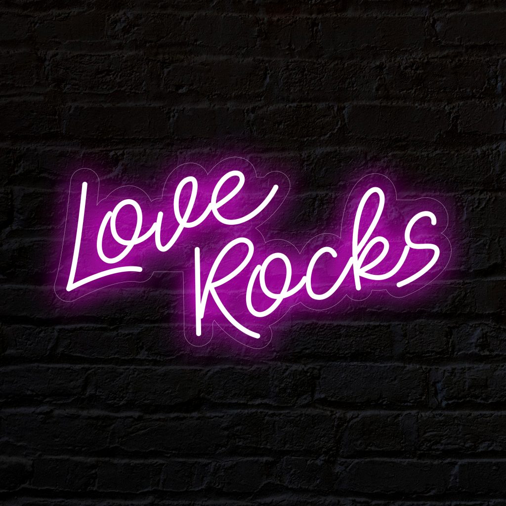 Love Rocks Neon Sign - Little Pineapple Neon