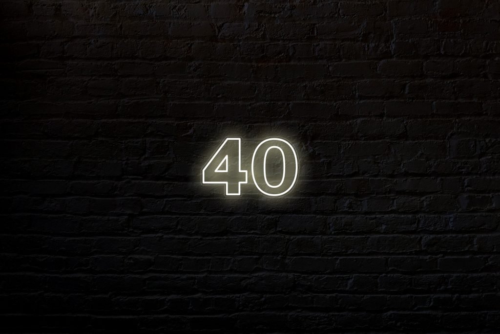 Forty 40 Neon Sign - Little Pineapple Neon