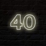 Forty 40 Neon Sign - Little Pineapple Neon