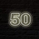 Fifty 50 Neon Sign - Little Pineapple Neon